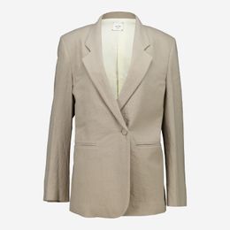 Alysi Cremefarbener Blazer mit Kn&ouml;pfen aus Wollmischung