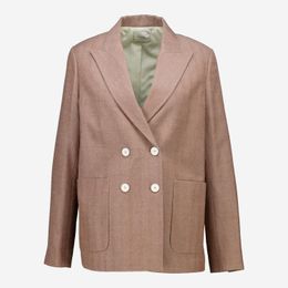 Alysi Beige Jacke mit Knopf