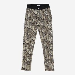 Liu Jo Beige-schwarze Jeans mit Logo-Detail