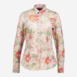 GANESH Hellrosafarbene Hemdbluse aus Liberty-Stoff mit Blumenmuster