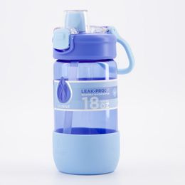 MANNA Blaue Push-Wasserflasche mit Klappdeckel 532ml