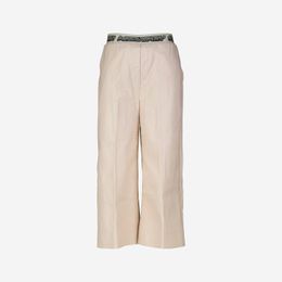 Stella McCartney Beigefarbene Hose aus Kunstleder