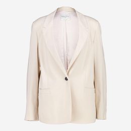 forte_forte Cremefarbener Blazer mit Karomuster