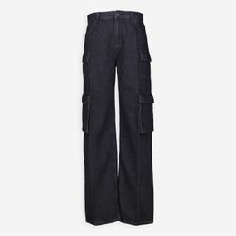 Goldgarn Denim Schwarze Cargo-Jeans