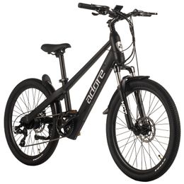 Adore Adore E-Bike f&uuml;r Kinder 24" Alu Kids Citybike KS-240 Heckmotor 45NM / 10,4Ah Pitch Black