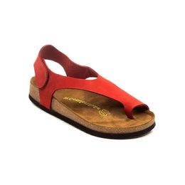 Comfortfusse Leder-Zehensandalen in Rot - 70% | Größe 41 | Damen-sandalen