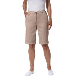 Damen Jeansbermudas mit Dehnbund hinten sesam, Gr&ouml;&szlig;e 44