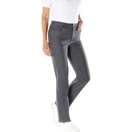 Damen Jeans mit seitlichem Einsatz grey-denim, Gr&ouml;&szlig;e 26