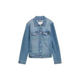Tom Tailor Denim Damen Jeansjacke mit Bio-Baumwolle, blau, Uni, Gr. XXL