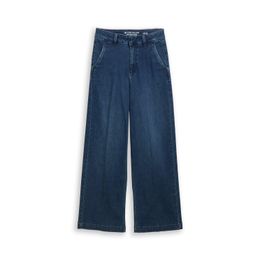 Tom Tailor Damen TTMADINA WIDE Jeans, blau, Uni, Gr. 32/32