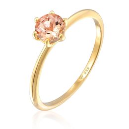 Elli Ringe - Ring Morganit Solit&auml;r Verlobungsring 585 Gelbgold - Gr. 56 MM - in Gold - f&uuml;r Damen