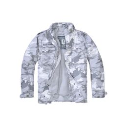 Wintermantel Brandit "Brandit Herren M-65 Giant Jacket", Herren, Gr. M, grau (blizzard camo), 100% Baumwolle, Mäntel