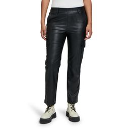 Schlupfhose Cartoon "Cartoon Damen Schlupfhose mit aufgesetzten Taschen", Damen, Gr. 36, Normalgrößen, schwarz, Obermaterial: 100% Polyurethan, 100% Viskose., Modisch, lässig geschnitten, Hosen, Stoff