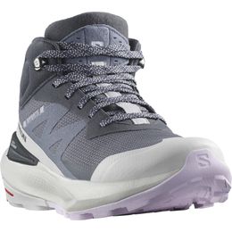 Outdoorschuh Salomon "ELIXIR ACTIV MID GORE-TEX W", Damen, Gr. 37, grau (india ink, glacier gray, orchid petal), Synthetik, Textil, Schuhe, wasserdicht