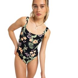Badeanzug Roxy "Pt Beach Classics", Damen, Gr. S, schwarz, Recycling-Polyester, Badeanz&uuml;ge Badeanzug