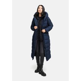 Winterjacke Marikoo "Pakoraa", Damen, Gr. S, navy, Obermaterial: 100% Polyester; Futter: 100% Polyester; Wattierung: 100% Polyester; Ärmelfutter: 100% Polyester, Jacken, extra langer Winter Mantel mit abnehmbaren Innenteil