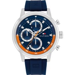 Multifunktionsuhr Tommy Hilfiger "ROCKY", blau (dunkelblau), Armbanduhren, Herren, Quarzuhr, Armbanduhr, Herrenuhr, Silikonarmband, analog