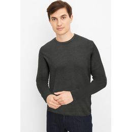 Only & Sons Strickpullover ONLY & SONS "ONSERIC REG 12 STRUC CREW KNIT", Damen, Gr. M, grau (grau pinstripe), Strick, Obermaterial: 100% Baumwolle, unifarben, regular fit normal, Rundhals, eingefasste Kante, Pullover Strickpullover