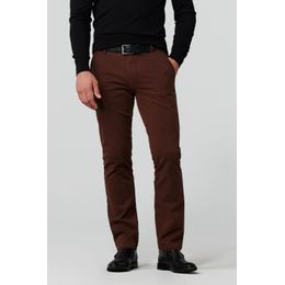 Chinos MEYER "Chino-Hose", Herren, Gr. 30, Normalgrößen, rosa (kupfer), 98% Baumwolle;2% Elasthan, unifarben, regular fit lang, Hosen, mit Stretch-Dehnbund