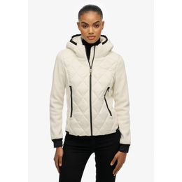 Superdry Damen Steppjacke "HOODED HERITAGE STORM JACKET"sanftes weiß, Gr. M, unifarben, Steppware, Obermaterial: 100% Polyester, Jacken