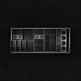 neoro n50 Organizer ab Breite 100 cm Haarstyling & Zahnpflege für Unterschrank (hoher Auszug), BN102.Set2,