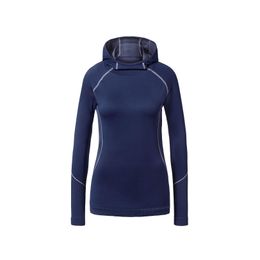 Tchibo - Seamless-Funktionsshirt mit Kapuze - Damen - Gr. XS - dunkelblau