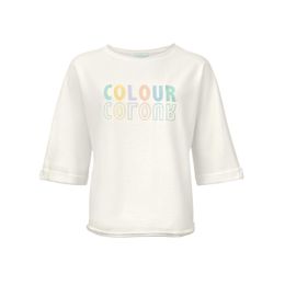 Tchibo - Sweatshirt mit 3/4-Arm - Damen - Gr. L - weiß/print