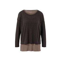 Tchibo - 2-in-1-Sportshirt - Damen - Gr. XXL - dunkelbraun