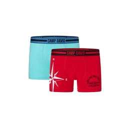 CAMP DAVID Herren Boxershorts "casual", Gr. Lgoji berry mix, Obermaterial: 95% Baumwolle, 5% Elasthan, kontrastfarbene Details, unifarben,