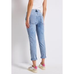 Gerade Jeans Street One, Damen, Gr. 30, L&auml;nge 28, ultra bleach random washed, Web, 81% Baumwolle, 16% Polyester, 3% Elasthan, unifarben, normal, Jeans, aus Baumwolle mit Stretchanteil