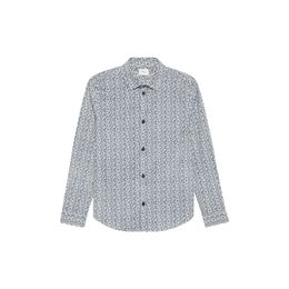 s.Oliver JUNIOR Jungen Langarmhemdminimal aop, Gr. 134, gemustert, Popeline, Obermaterial: 97% Baumwolle, 3% Elasthan, Hemden, mit Allovermuster, aus