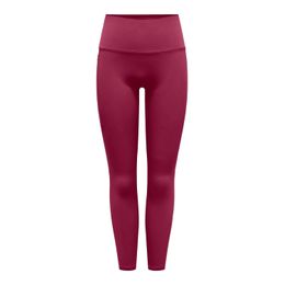Funktionstights Only Play "ONPJAM-3-SANA XHW TIGHTS NOOS", Damen, Gr. S (36), N-Gr, beaujolais, Jersey, Obermaterial: 80% Nylon, 20% Elasthan, unifarben, figurbetont knöchelfrei, Hosen, mit reflektierenden Details