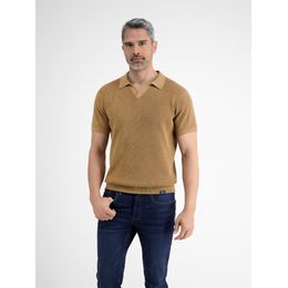 Lerros Herren Poloshirt "Lerros Herren Strick-Polo mit offenem Kragen"light coffee, Gr. M, 100% Baumwolle, Shirts