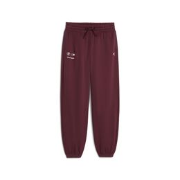 Sporthose Puma "BMW M Motorsport Essentials Jogginghose Damen", Damen, Gr. M, Normalgrößen, rot (ruby shimmer rot), Obermaterial: 32% Polyester, 68% Baumwolle; Taschenfutter: 100% Baumwolle, unifarben, relaxed fit, Hosen