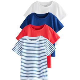 next T-Shirt Jungen Gr&ouml;&szlig;e 116 blau / dunkelblau / rot / wei&szlig;