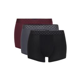 JOOP! Boxershorts Herren Gr&ouml;&szlig;e S graphit / dunkelrot / schwarz