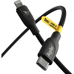 Aqiila Cablebird CS21 Lade/ Sync Kabel USB C zu Lightning 30 W 1 Meter schwarz - Sonstiges 12 / 24 V Zubeh&ouml;r