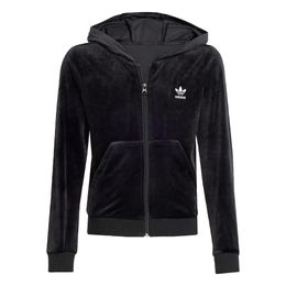 adidas originals Sweatjacke 'Essentials' M&auml;dchen Gr&ouml;&szlig;e 158 schwarz / wei&szlig;