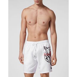 Plein Sport Badeshorts 'Tiger' Herren Gr&ouml;&szlig;e S hellrot / schwarz / wei&szlig;
