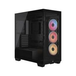 Corsair 3500X LX-R RGB , Tower-Geh&auml;use schwarz, Tempered Glass x 2