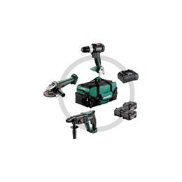Metabo Akku Combo Set 3.1 mit Werkzeugtasche bestehend aus Akku-Schlagbohrschrauber SB 18 LT BL Akku-Winkelschleifer W 18 L 9-125 Quick und Akku-Kombihammer KH 18 LTX 24 685212000)