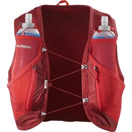 Trinkrucksack Salomon "ACTIVE SKIN 12 SET" Gr. S, rot dahlia, high risk rot, Rucksäcke, Damen, S, Obermaterial: 100% Polyamid. Futter: 100% Polyamid