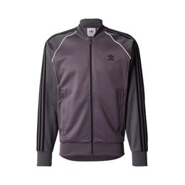 adidas originals Sweatjacke 'Adicolor Classics Sst' Herren Gr&ouml;&szlig;e XS dunkelgrau / brombeer / schwarz