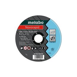 Metabo Trennscheibe Novorapid 125 x 1,6 x 22,23 mm, Inox gerade Ausf&uuml;hrung (616316000)