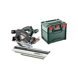 Metabo KS 18 LTX 57 Akku-Handkreiss&auml;ge mit b&uuml;rstenlosem Motor und LED-Licht, Set mit Kappschiene KFS 44, MetaboX 340, 0 (691195000)