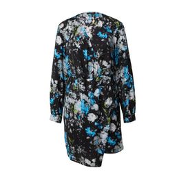 Sisley Kleid Damen Größe 40 azur / grau / hellgrün / schwarz Winterkleid