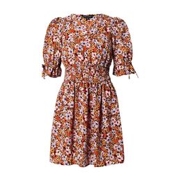 Dorothy Perkins Kleid Damen Gr&ouml;&szlig;e 46 curry / oliv / helllila / dunkelorange Winterkleid