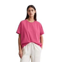 Marc O'Polo T-Shirt MARC O'POLO "aus Material-Mix", Damen, Gr. M, m634, Obermaterial: 100% Baumwolle, unifarben, Basic, relaxed fit, Rundhals, Umschlagbund, Shirts T-Shirt