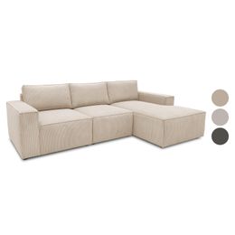Domo Cannes Longchair Ecksofa mit Longchair