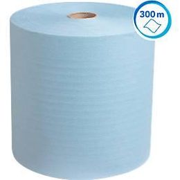 Scott® Rollenpapiertücher 6668, reißfest, 1-lagig, 6 Rollen á 304 m, blau